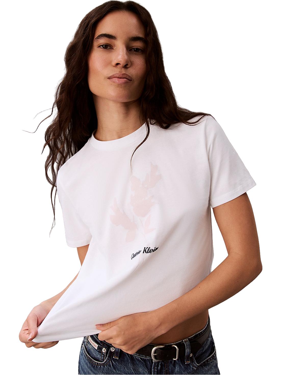 CALVIN KLEIN Calvin Klein Floral Print Cotton T-Shirt